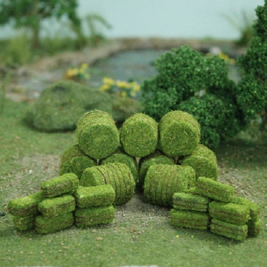 MP Scenery Products 75049 - N Scale - Green Hay Bales 30/pk 10 Rd. and ...