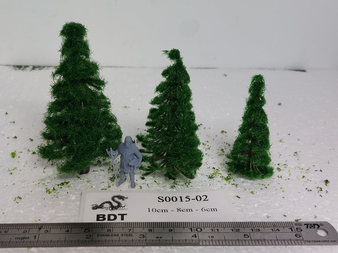 BDT Trees S0015-02 - All Scale - Plastic Bazi pine - Mid-green - 10/pk ...